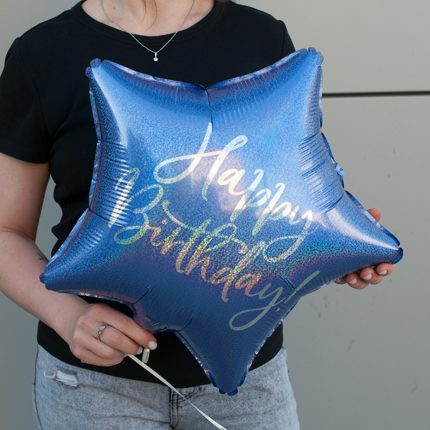 Фольгированные шары Charlotte "Happy Birthday", с надписью, наполнены гелием, 35 см