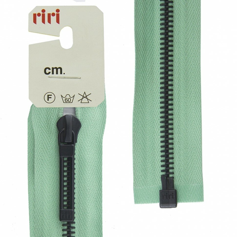 Riri #3054592/70/2706 Молния металлическая, разъемная, 6 мм, 70 см, светло-изумрудный