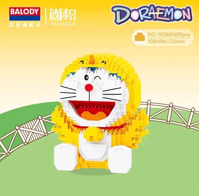 Конструктор 3D из миниблоков Balody Doraemon котик птенец 905 элементов - BA16268