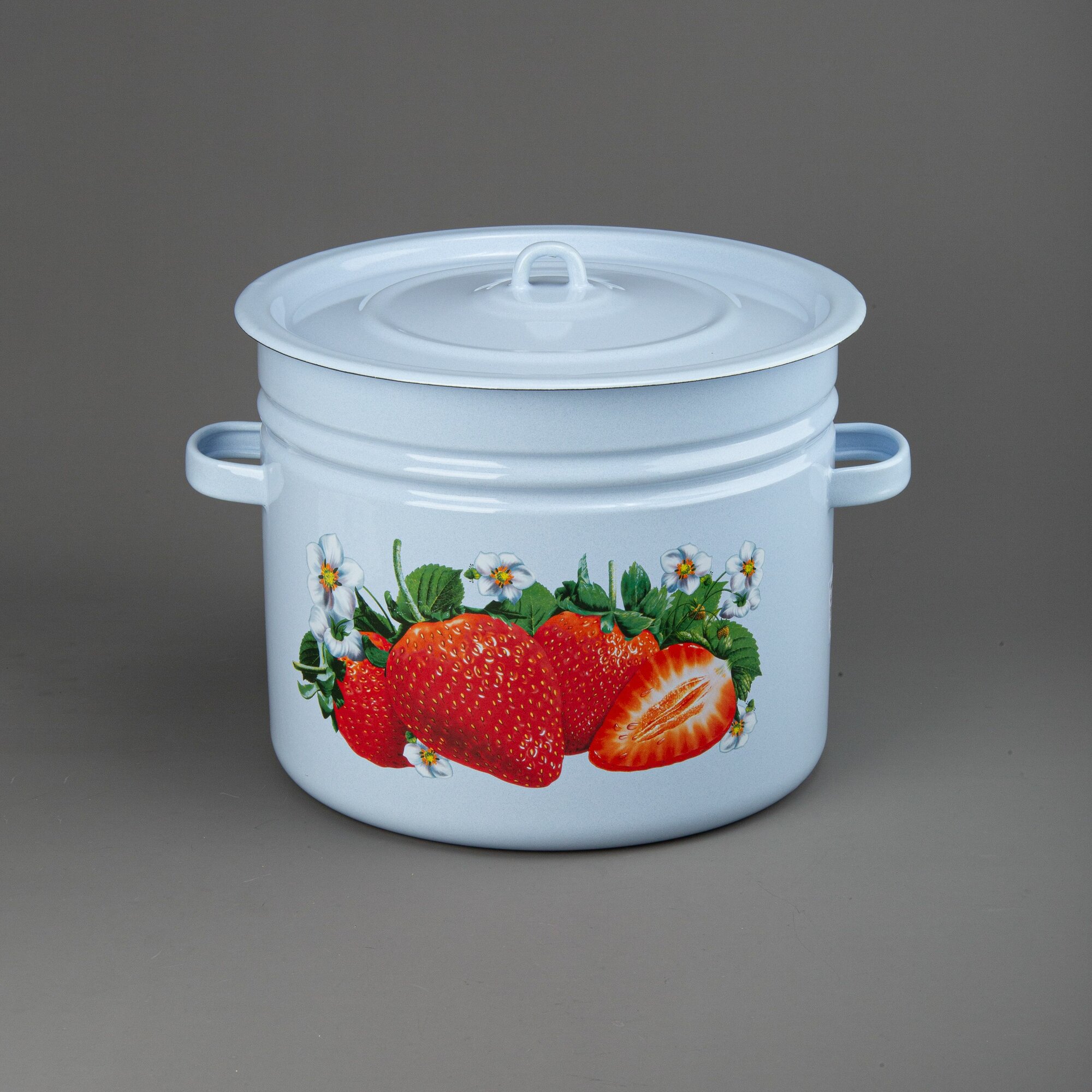 Бак эмалированный 20 л, кастрюля 20 л, бак для заготовок с крышкой эмалированный