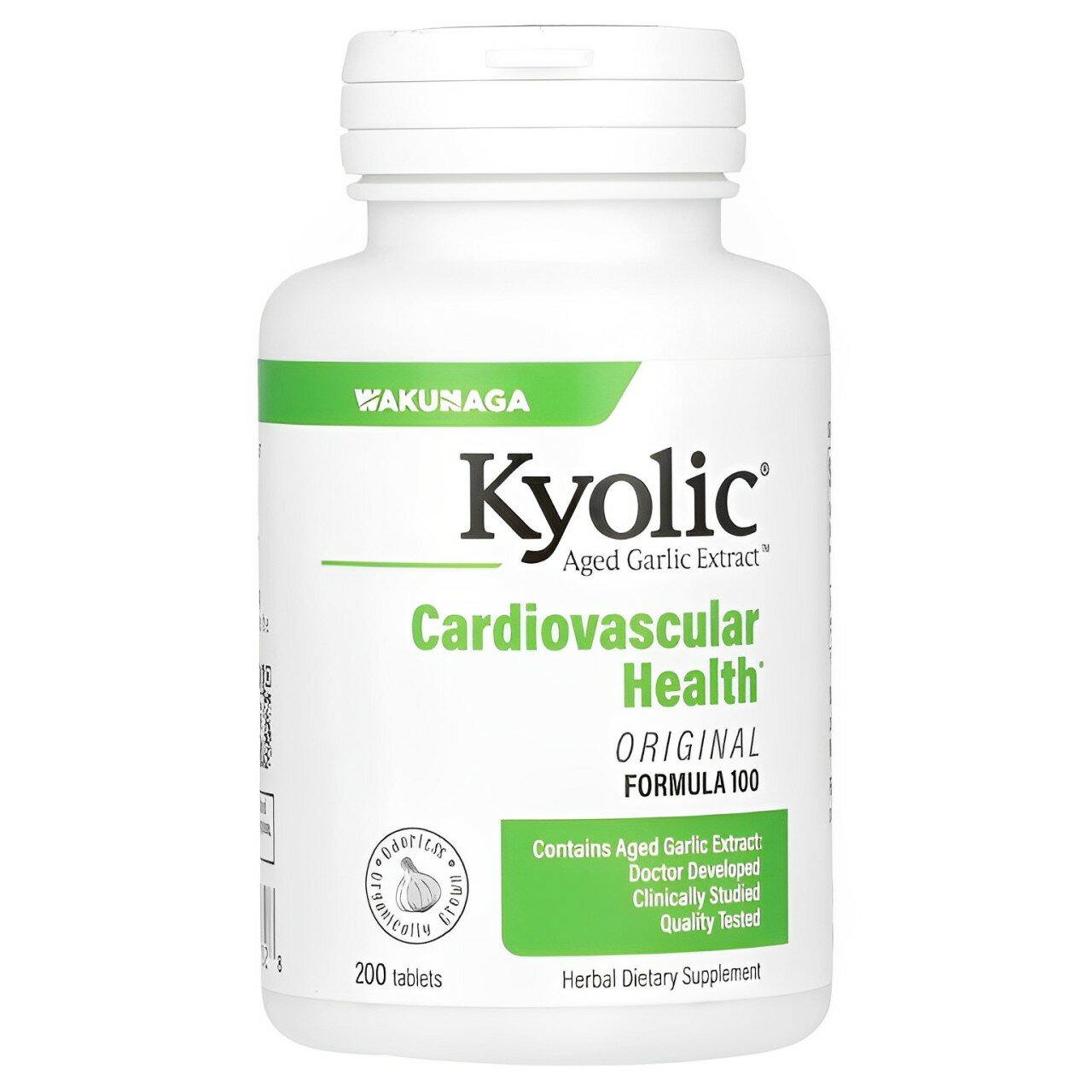 Экстракт чеснока Kyolic Aged Garlic Extract 100%, для сердца, без запаха, 200 табл.