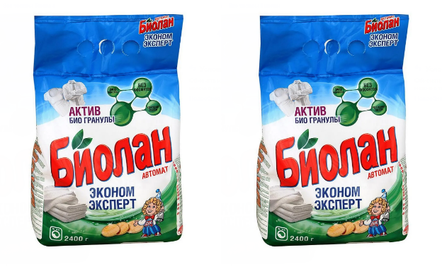 Стиральный порошок биолан автомат эконом эксперт, 2,4 кг, 2 шт