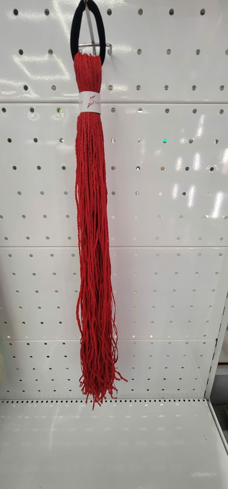 Хвост зизи TERMO красный на резинке прямой