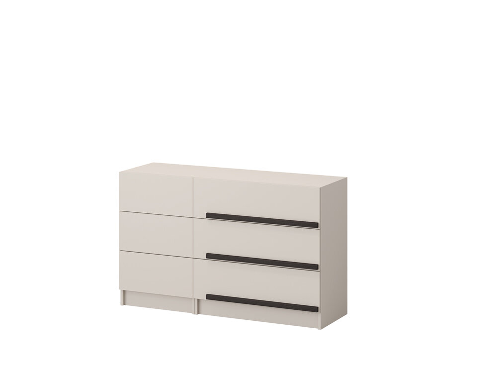 Комод Регион 058 Бастион №2, ЛДСП, 130х80х42 см, 6 ящиков, Кашемир