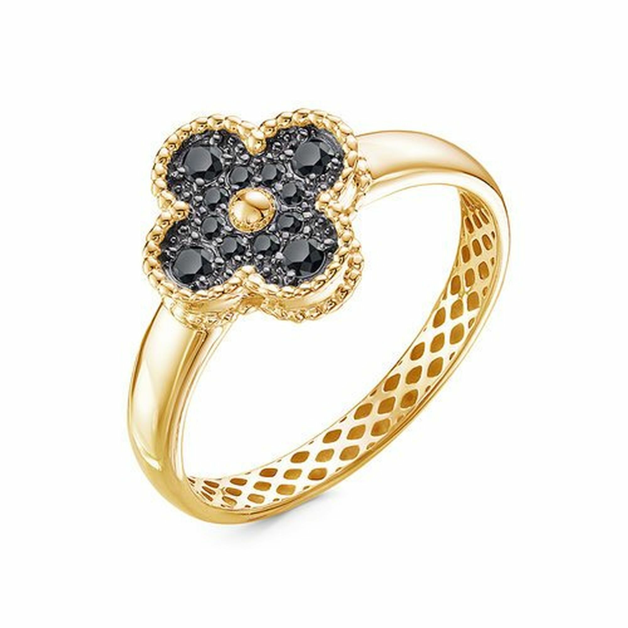 Кольцо, желтое золото, 585 проба, бриллиант