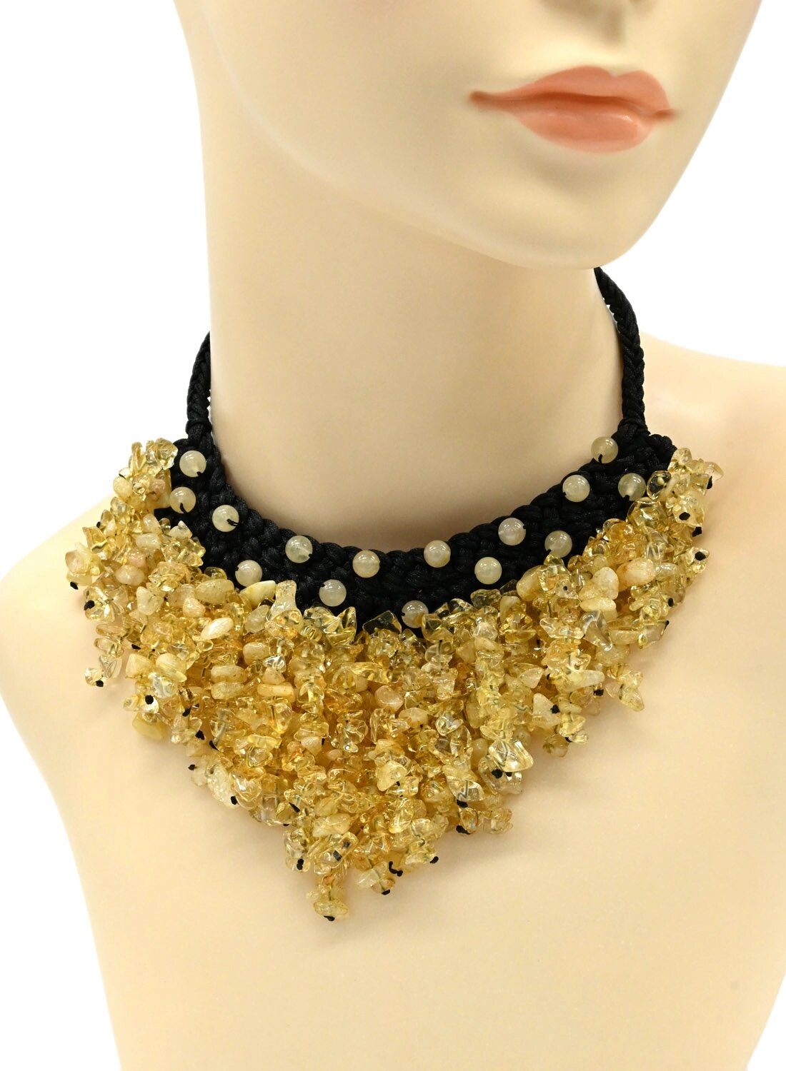 Колье, цитрин