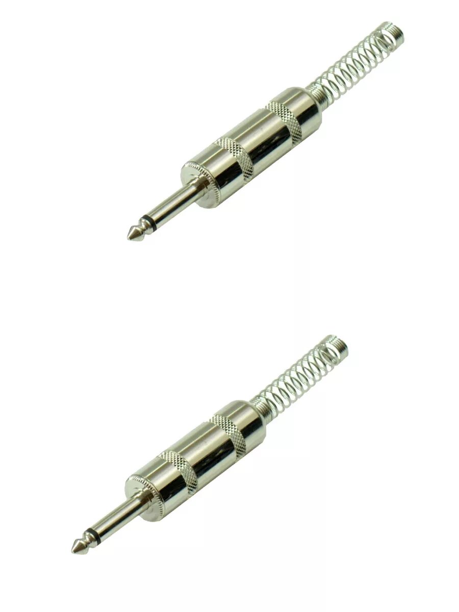 Джек моно кабельный, 6.3 мм 2 шт. J110