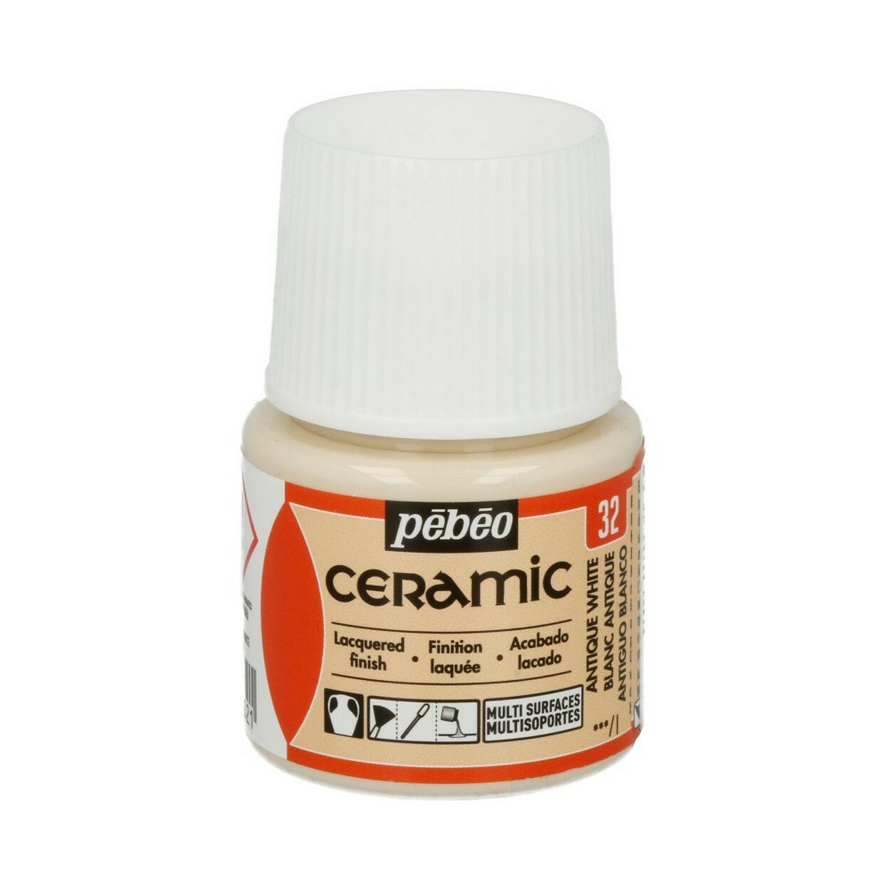 Краска по керамике и металлу Ceramic 45 мл цв. античный белый