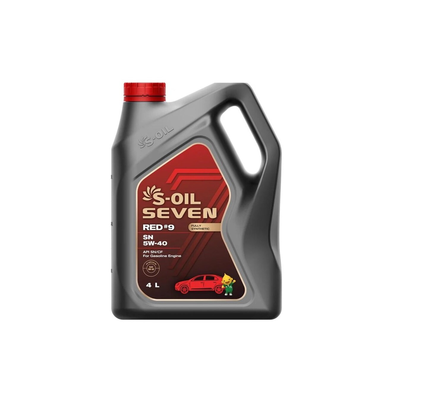 Моторное масло синтетическое S-OIL SEVEN RED #9 SN 5W-40, 4 литра канистра