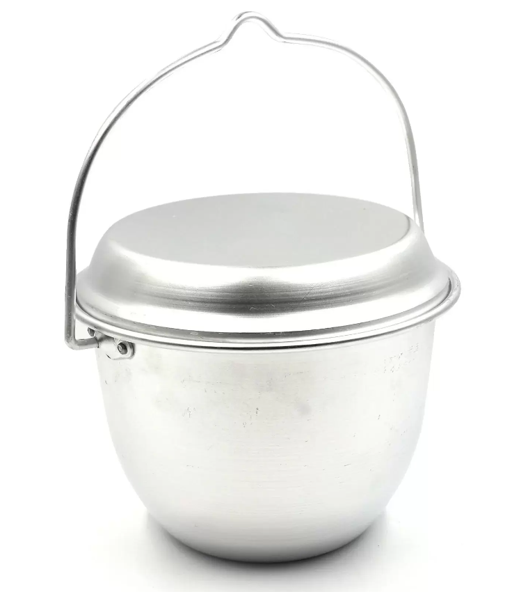 Котелок костровой 2,5л. Следопыт Котелок травленый, алюминиевый с крышкой, объемом 2,5 литров