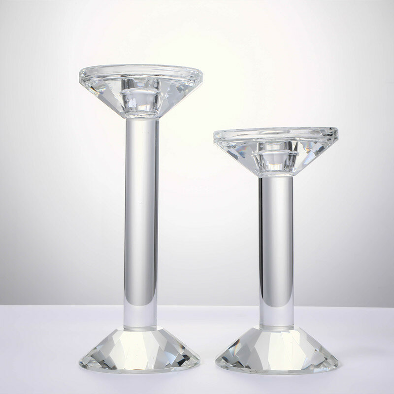 Подсвечник Crystal Brand JP-098-1, хрусталь, защита от ветра, 10x23 см