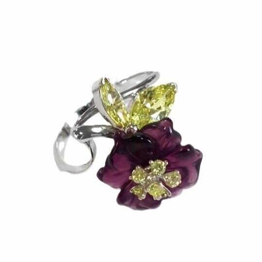 Кольцо тонкое, серебро, 925 проба, родирование, жемчуг