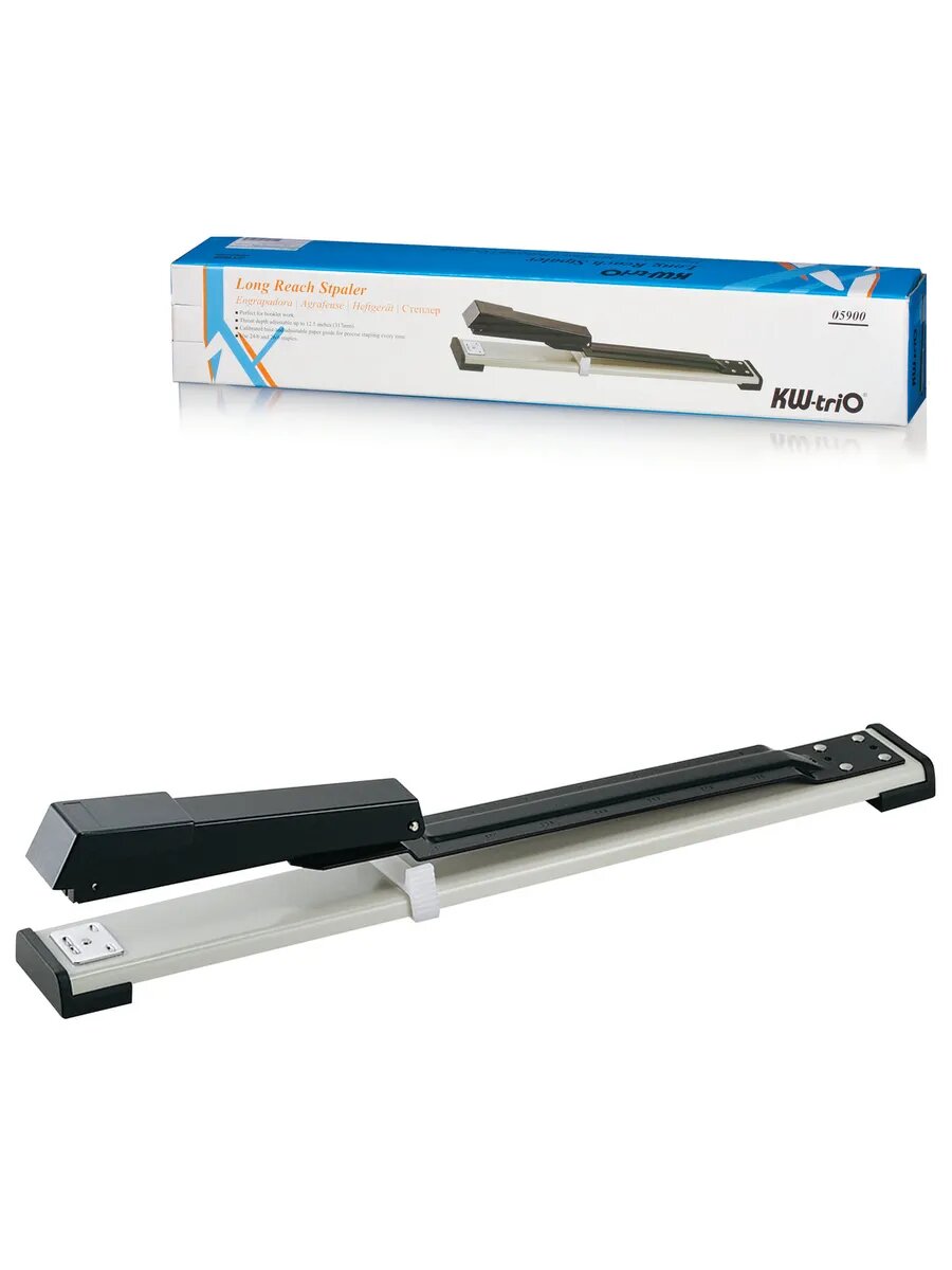 Степлер брошюровочный №24/6, 26/6 до 20 листов, серо-черный