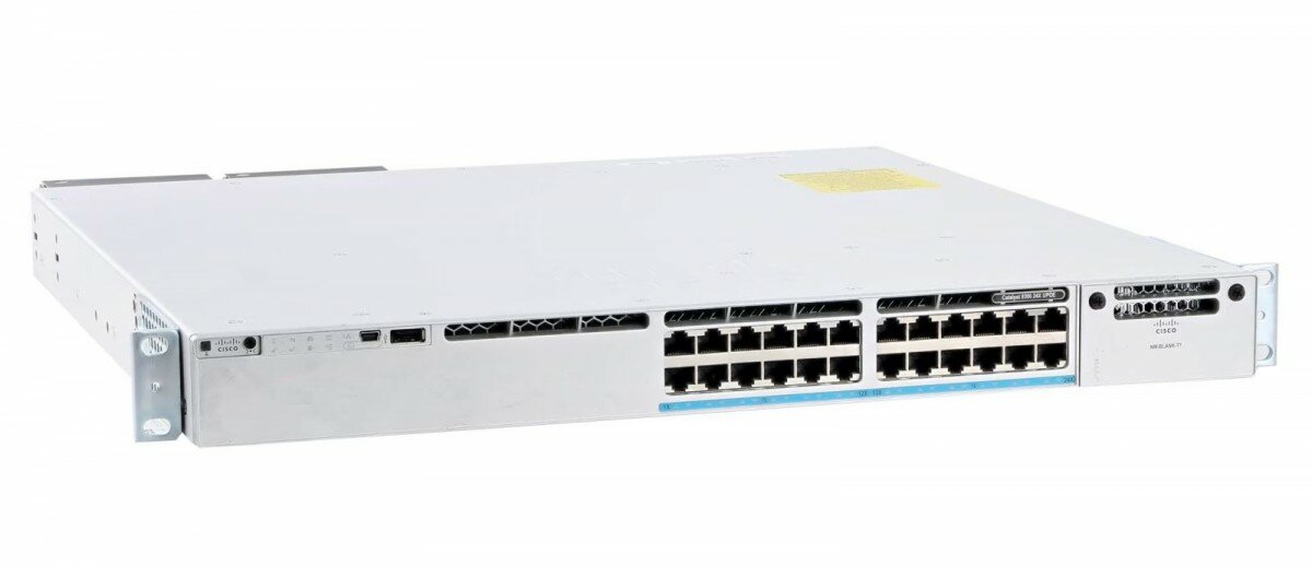 Коммутатор CISCO C9300-24UX-E USED Catalyst 9300 24-port 10G/mGig with modular uplink, UPOE, Network Essentials