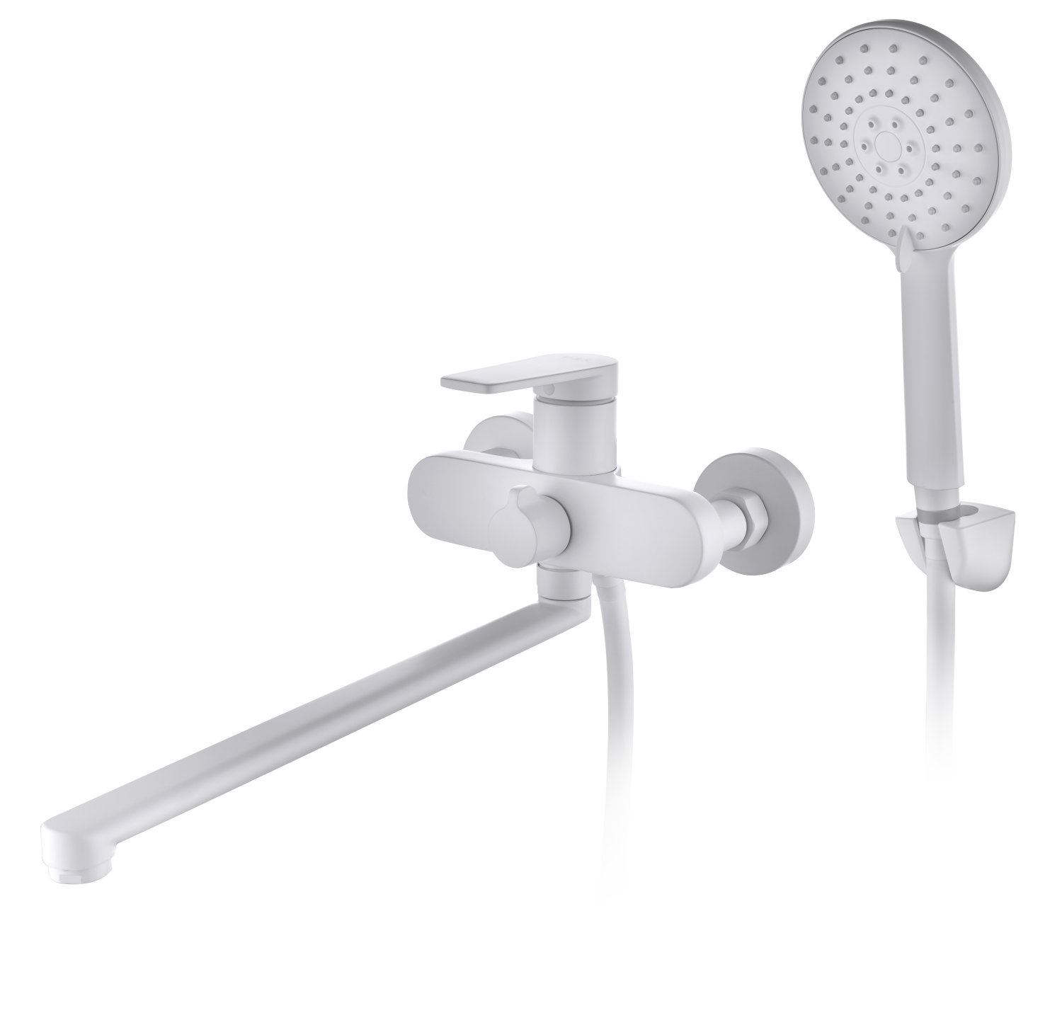 Смеситель для ванны D&K Bayern Furth длинный излив DA1523308 белый