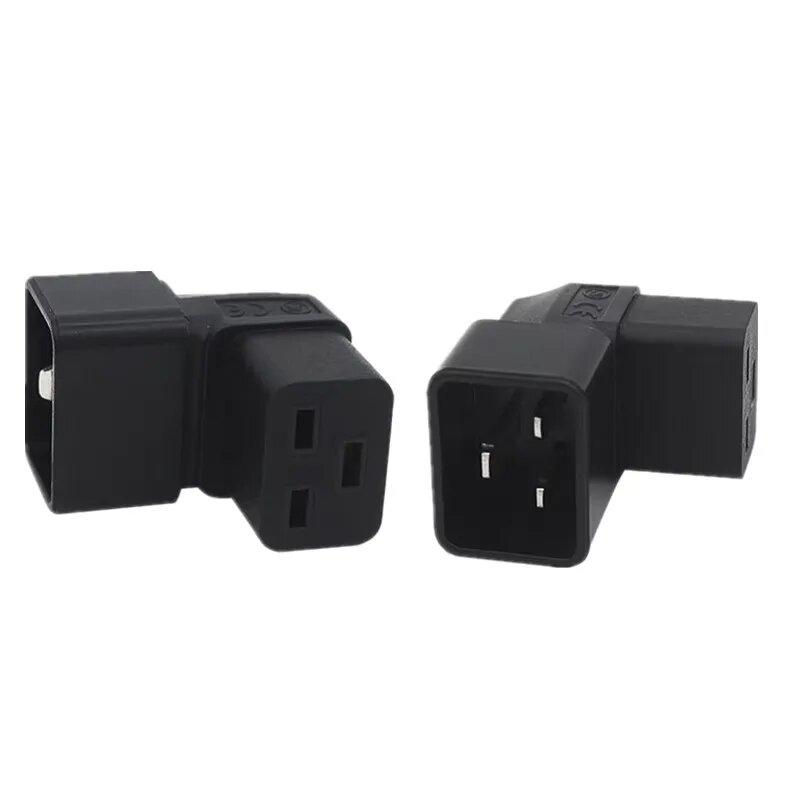 Адаптер питания IEC 320 C20 штекер-C19 гнездо 16 А для ЖК светодиодный светодиодного настенного крепления телевизора IEC320-C20 до C19 3500 Вт вниз под углом 90