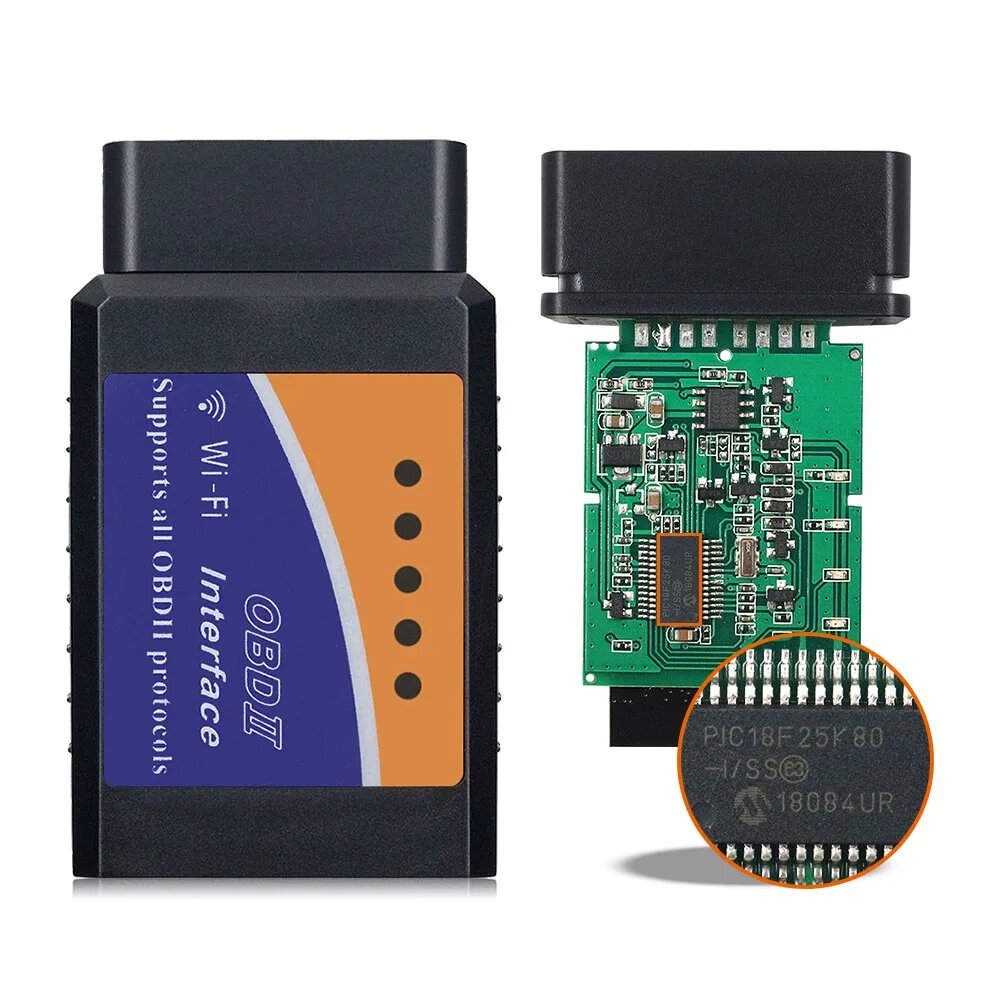 ELM327 V1.5 PIC18F25K80 Elm 327 V1.5 Bluetooth OBD2 Сканер Elm 327 WIFI 1.5 Wifi real chip