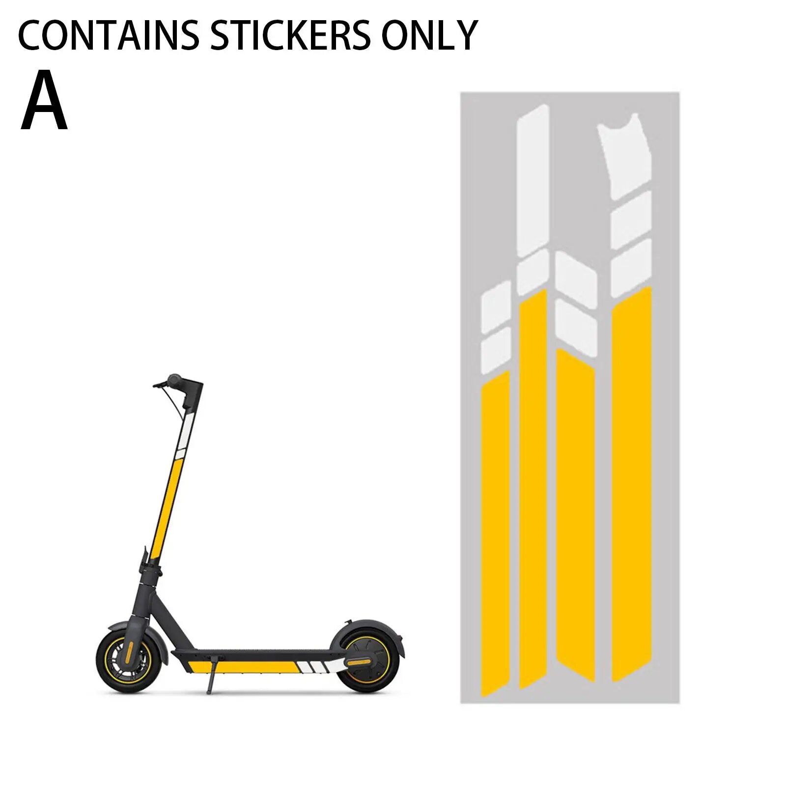 Светоотражающая наклейка для скутеров Xiaomi и Ninebot Max Желтый, A