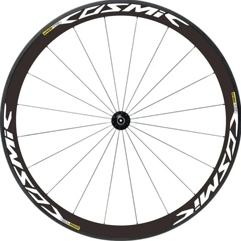 MOONBIFFY Многоцветные светоотражающие наклейки на колеса велосипеда Черный, White