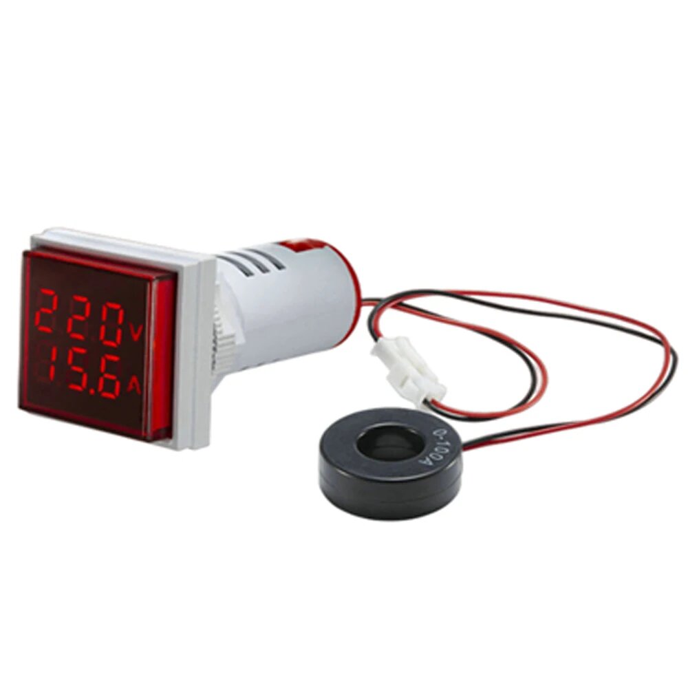 GOOGZON Цифровой вольтметр-амперметр 50-500В 0-100А Square-Red