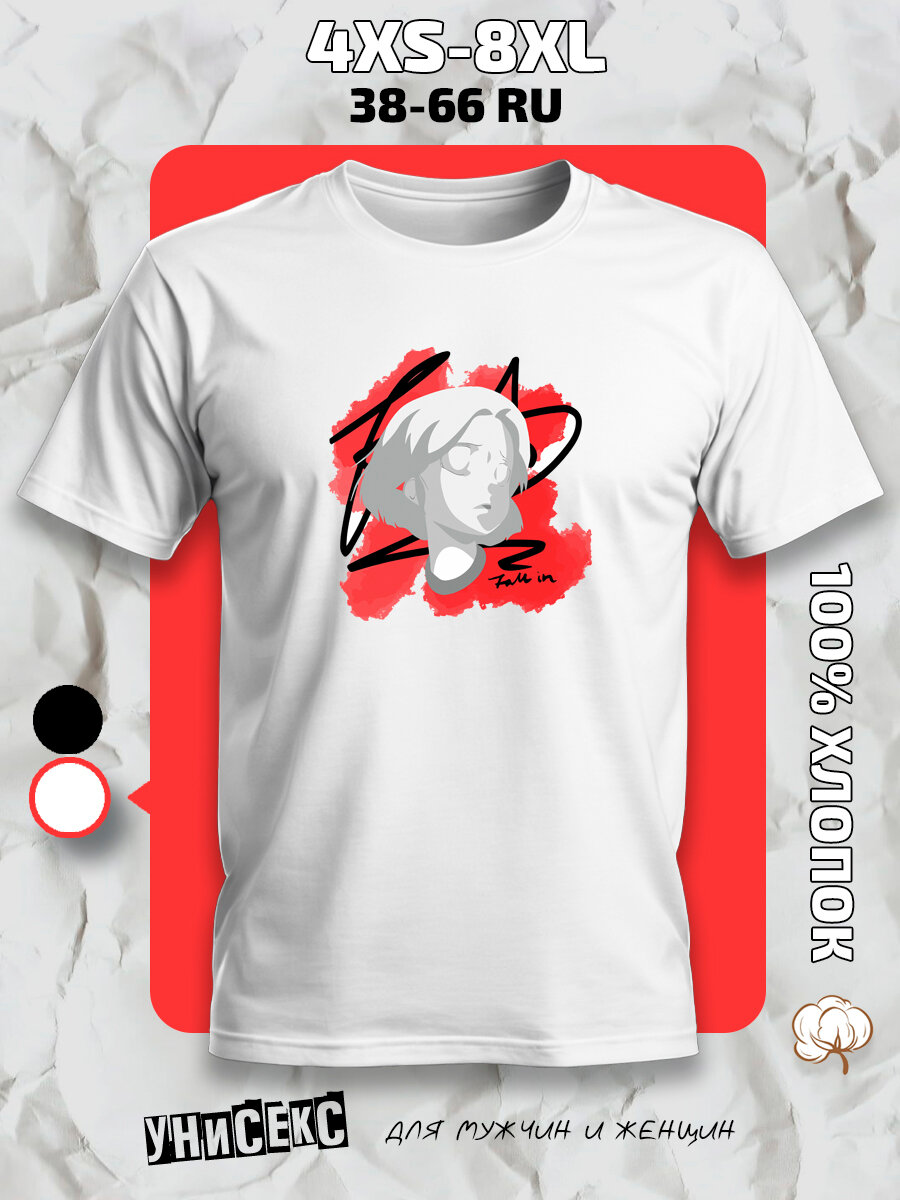 Футболка с принтом девушкой