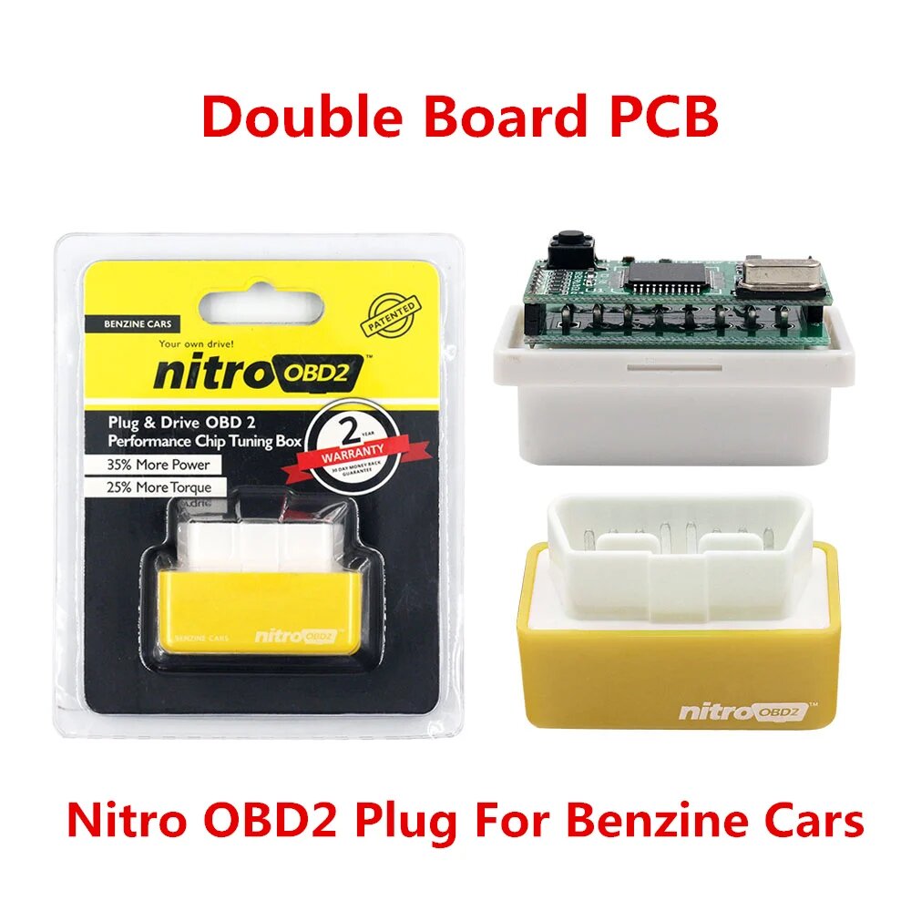 15% Автомобильная экономия топлива Nitro ECO OBD2 Дизельный нитро ECOOBD2 Benzine Protol Gasline Cars Nitro OBD ECO OBD 2-чиповая настройка Benzine Double PCB Benzine