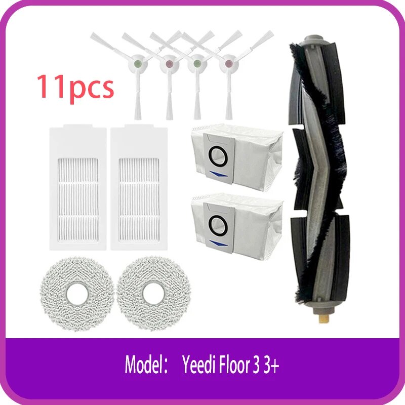 HEPA фильтр + основная щетка + боковая щетка + ткань для швабры + пылесборник Для Ecovacs Yeedi Floor 3/3+ Station робот-пылесос