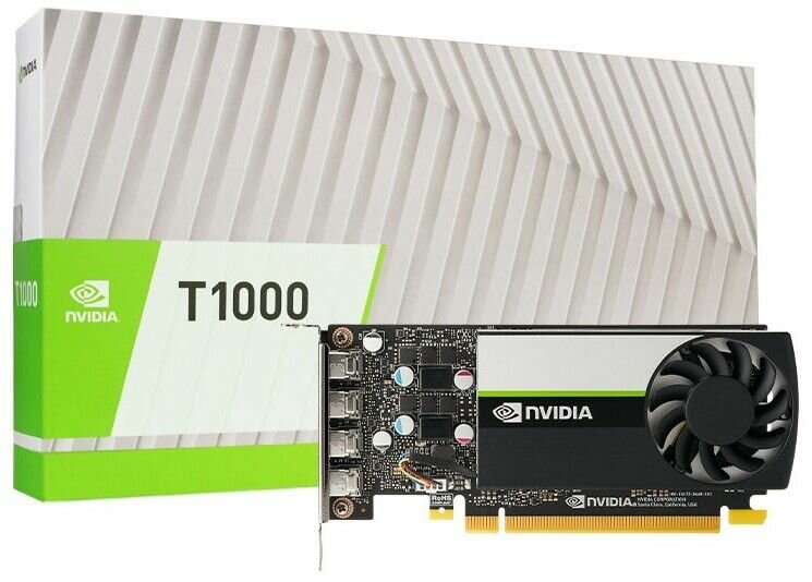 Видеокарта NVIDIA nVidia T1000 1065 4096 10000 128 RTL 900-5G172-2550-000