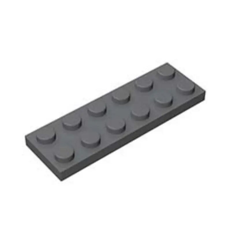 Серый пластиковый блок LEGO 10 шт. (199-dark grey)