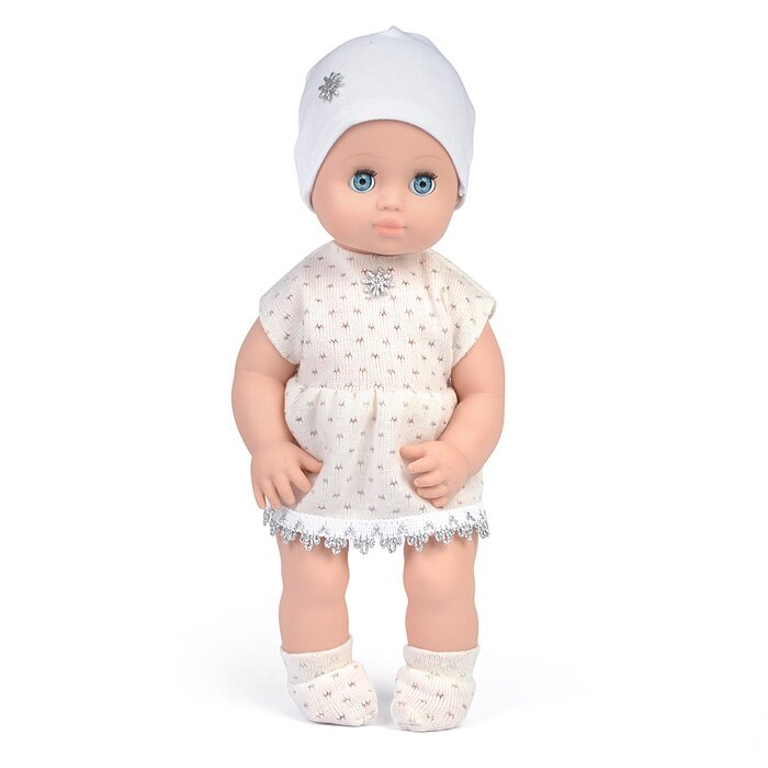 Кукла Страна кукол Олеся 5, в белом платье, шапочке и носочках (24-09.1)
