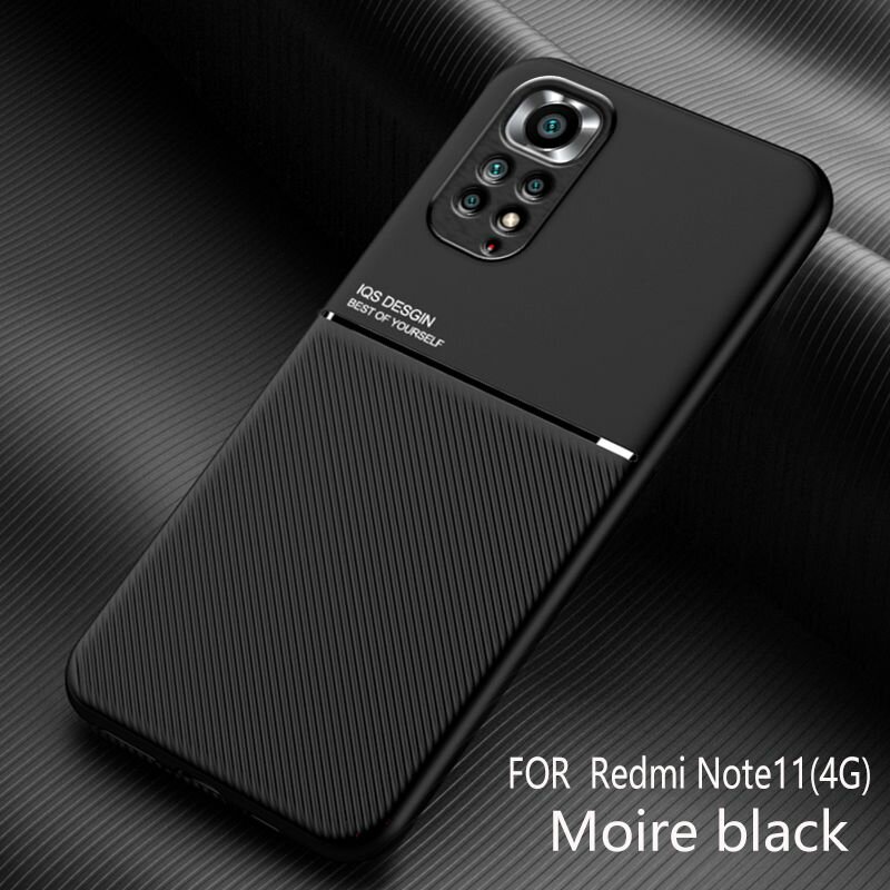 FASNYA Чехол из деловой кожи для Redmi Note 11 4G/ Note 11S(Редми Ноут 11 4G/ Ноут 11C) с магнитным автомобильным держателем, тонкий защитный чехол для смартфона