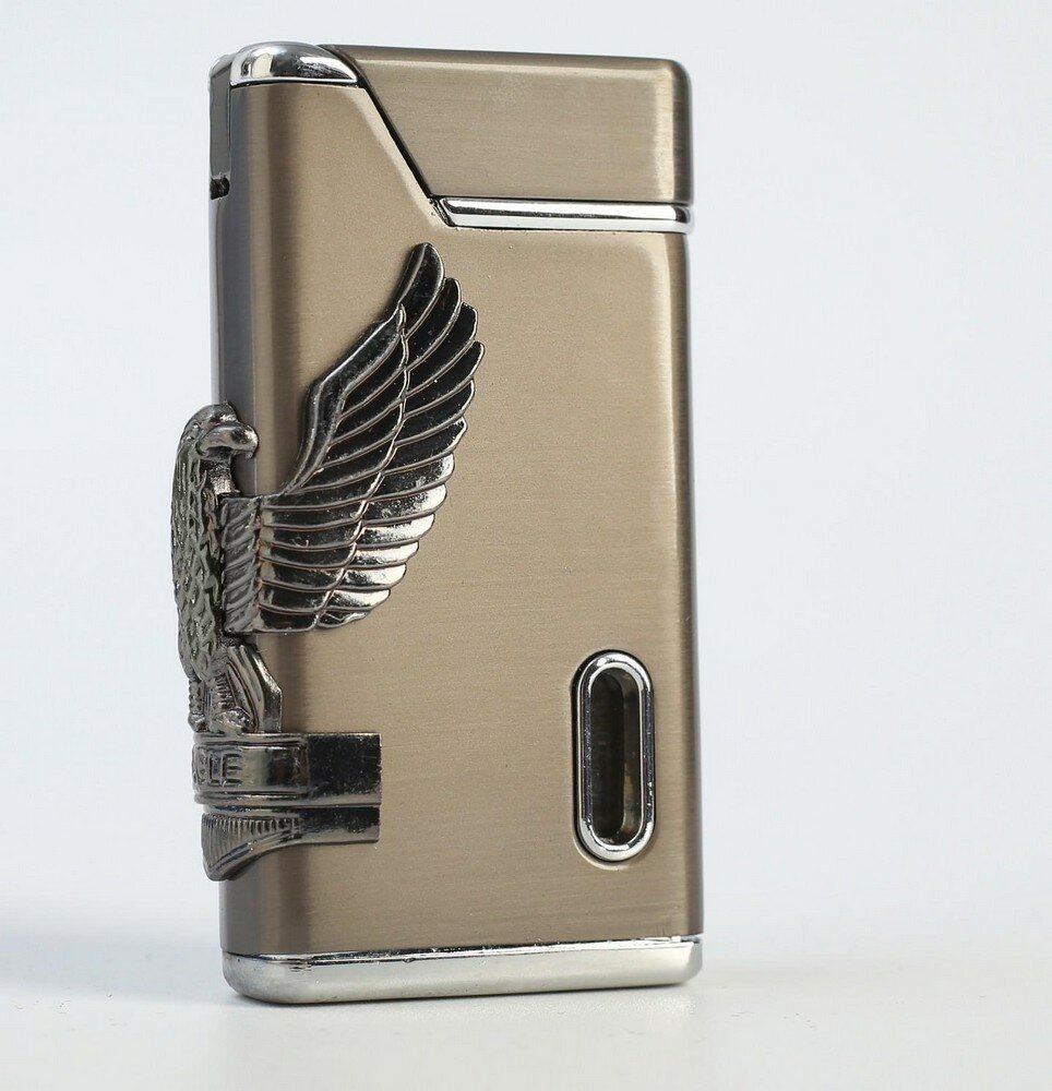 Зажигалка газовая "Орел", металлическая, в подарочной коробке, пьезо, 6 х 8 см