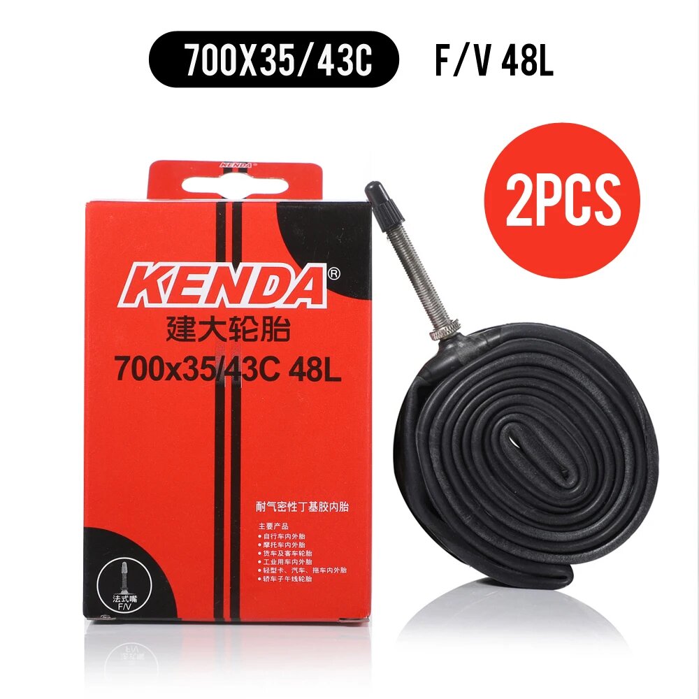 Пара камер KENDA 700C для дорожных велосипедов 2pc 700x35-43C FV48L
