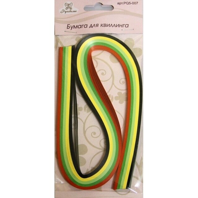 Бумага для квиллинга Рукоделие 100 полос, 5 мм ширина, 5 цветов