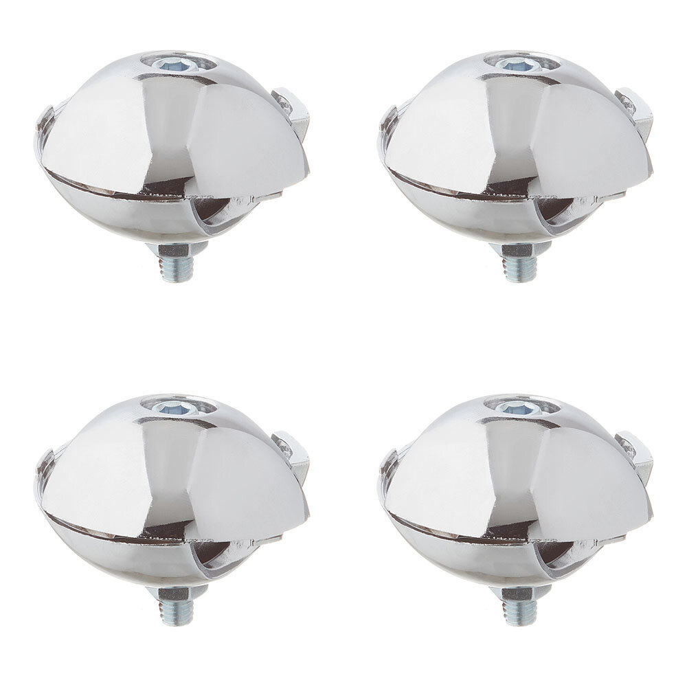 Держатель краб для двух труб к системе Joker d25 мм хром (4 шт.)