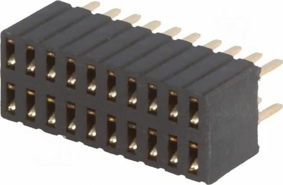 Гнездо CONNFLY DS1065-08-2*10S8BV Гнездо IDC "мама" PIN 20 прямой 1,27мм THT 2x10 gold flash 1шт