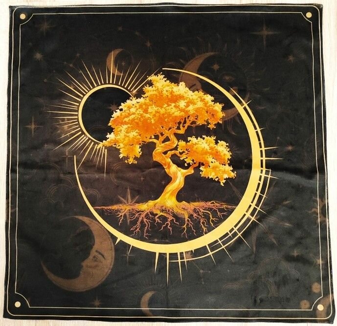 Скатерть алтарная для гадания Дыхание Ночи бархатная