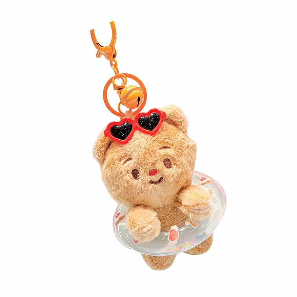 (1шт) Кольцо для плавания на вечеринке у бассейна, плюшевый брелок-подвеска-Медведь