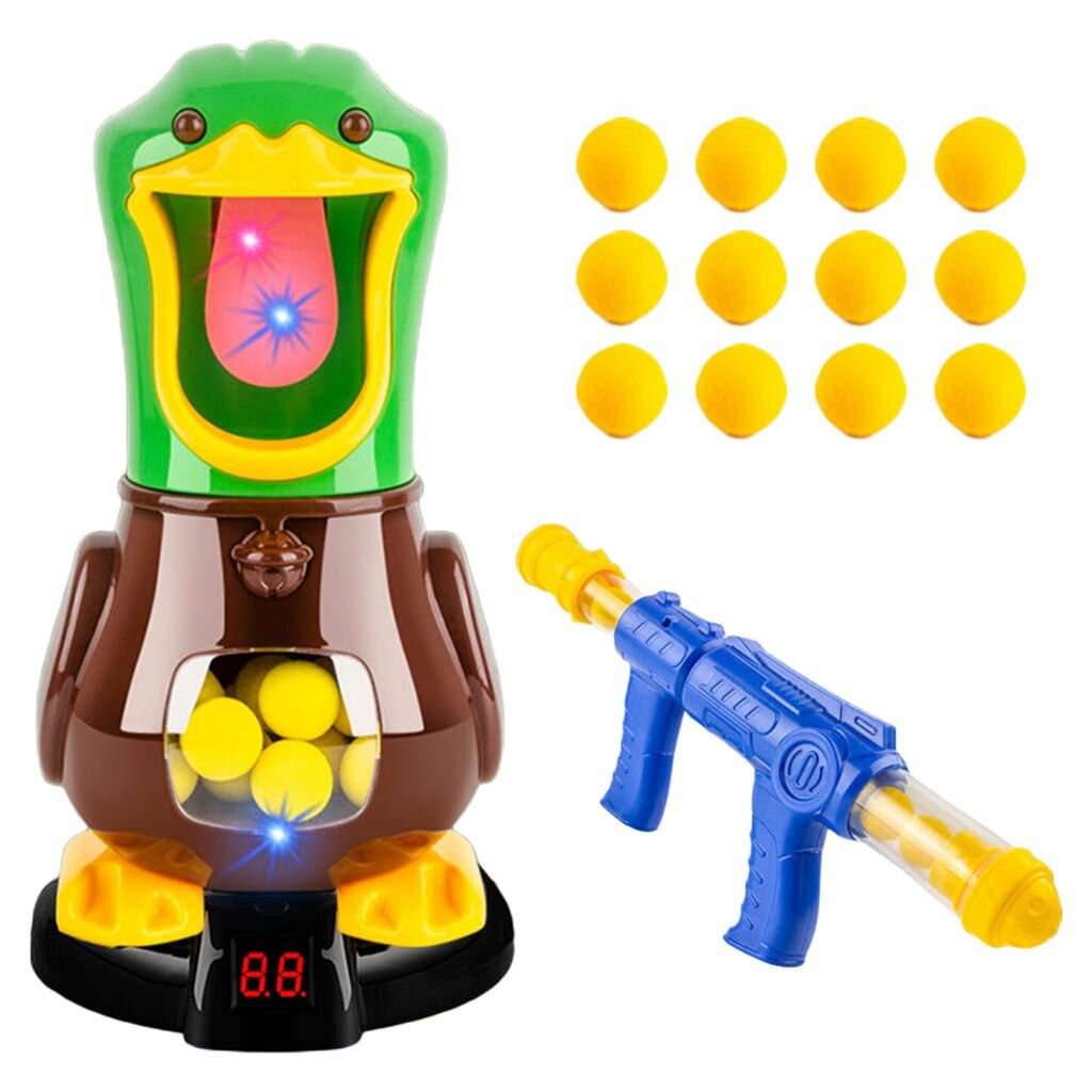 1 комплект пневматической игры с мишенями, игрушка-утка для боевых бластеров, уличные игровые наборы, шарики из ЭВА, дальнего действия
