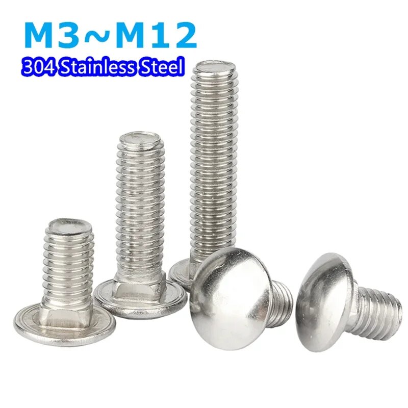 Болты каретки из нержавеющей стали 304 M3 M4 M5 M6 M8 M10 M12 M6-5pcs, 20mm