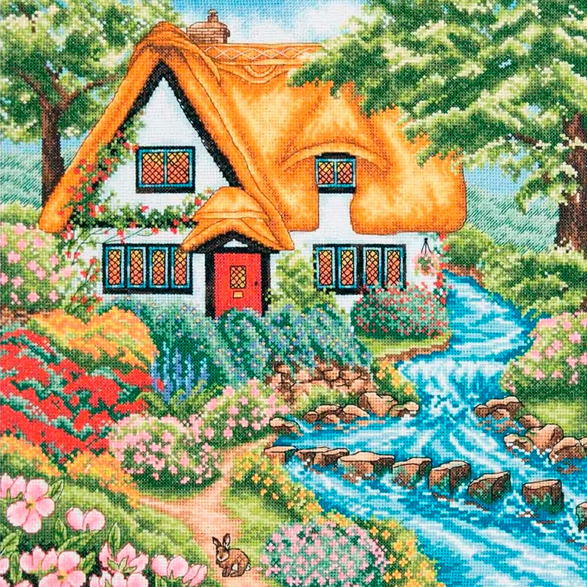 Набор для вышивания Anchor "Cottage Sream" 31*31см, MEZ Венгрия, PCE959