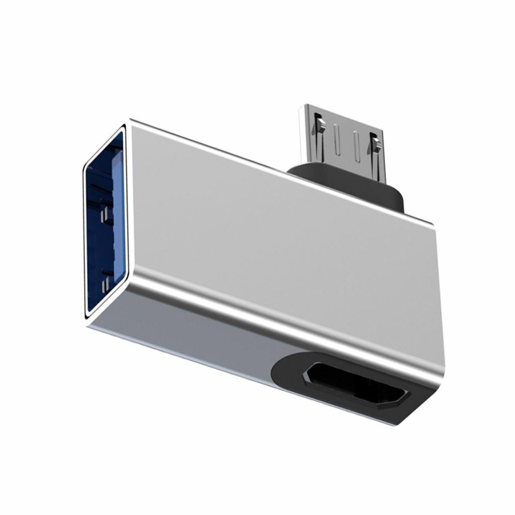 Набор USB-адаптеров, разъем под углом 90 градусов, с портом питания, подходит для клавиатур смартфонов, мышей, мобильных устройств