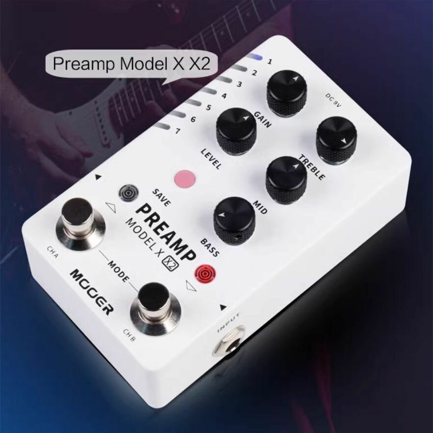Mooer Preamp Model X X2 Электрогитара монолитный Стерео петлитель эффект задержки эффектор реверберации двойной гвоздь
