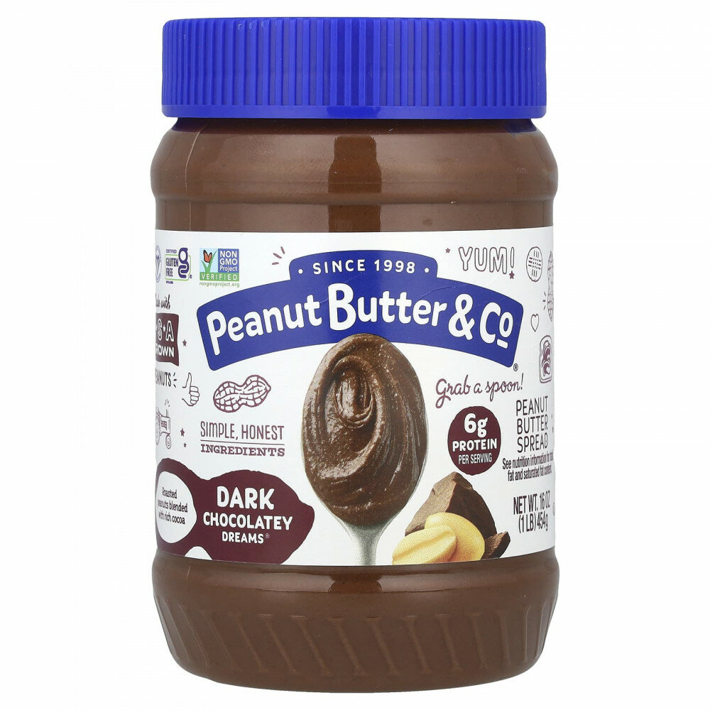 Peanut Butter & Co, Арахисовая паста, Dark Chocolatey Dreams®, 454 г (16 унций)