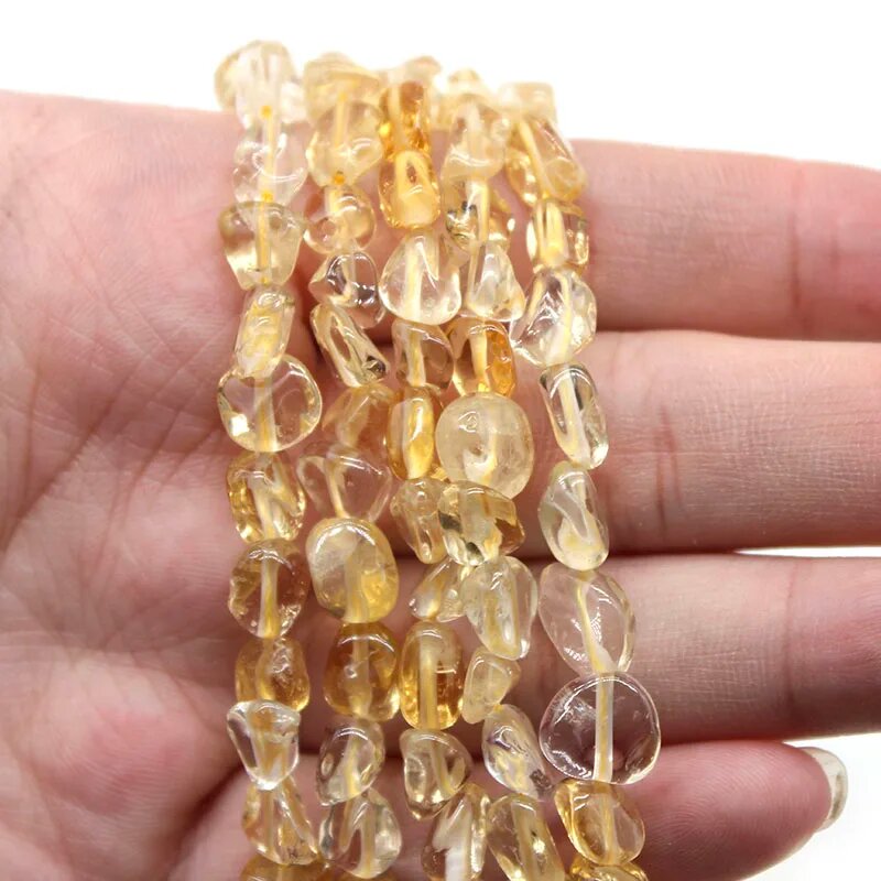 Натуральные желтые цитриновые бусины Youth Cadence 5-8 мм
