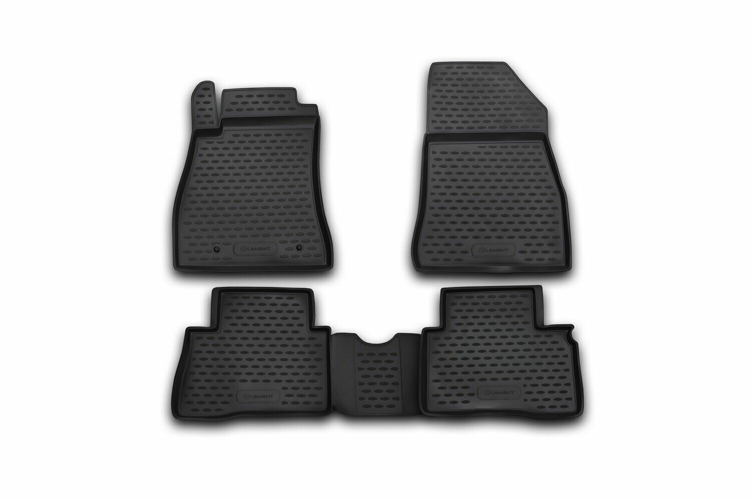 Коврики Standard, в салон NISSAN Juke, 2010-2014, 2014- крючок T/L 4 шт. (полиуретан, чёрные) Element. CARNIS10045