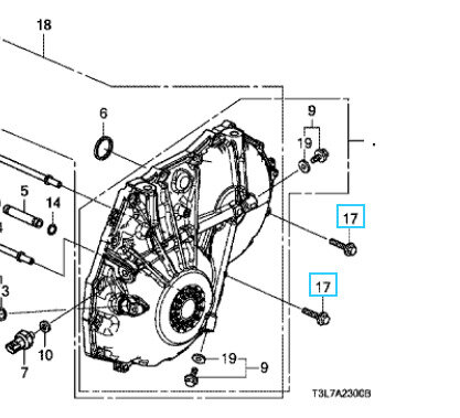 Болт с фланцем 6х35; Артикул Honda/Acura: 957010603508 (Оригинал)