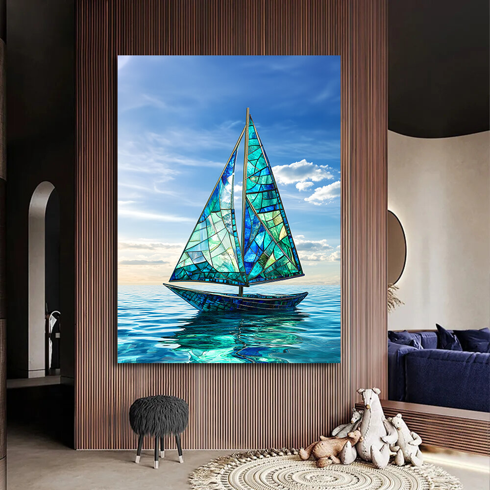 Парусник / море, пляж, картина природа / пейзаж, 50х70 см.
