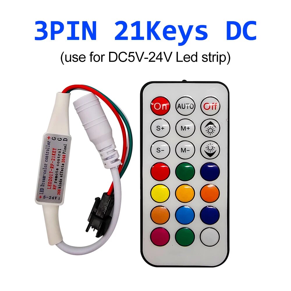 RGB-контроллер 21Key мини 3PIN DC 5V-24V