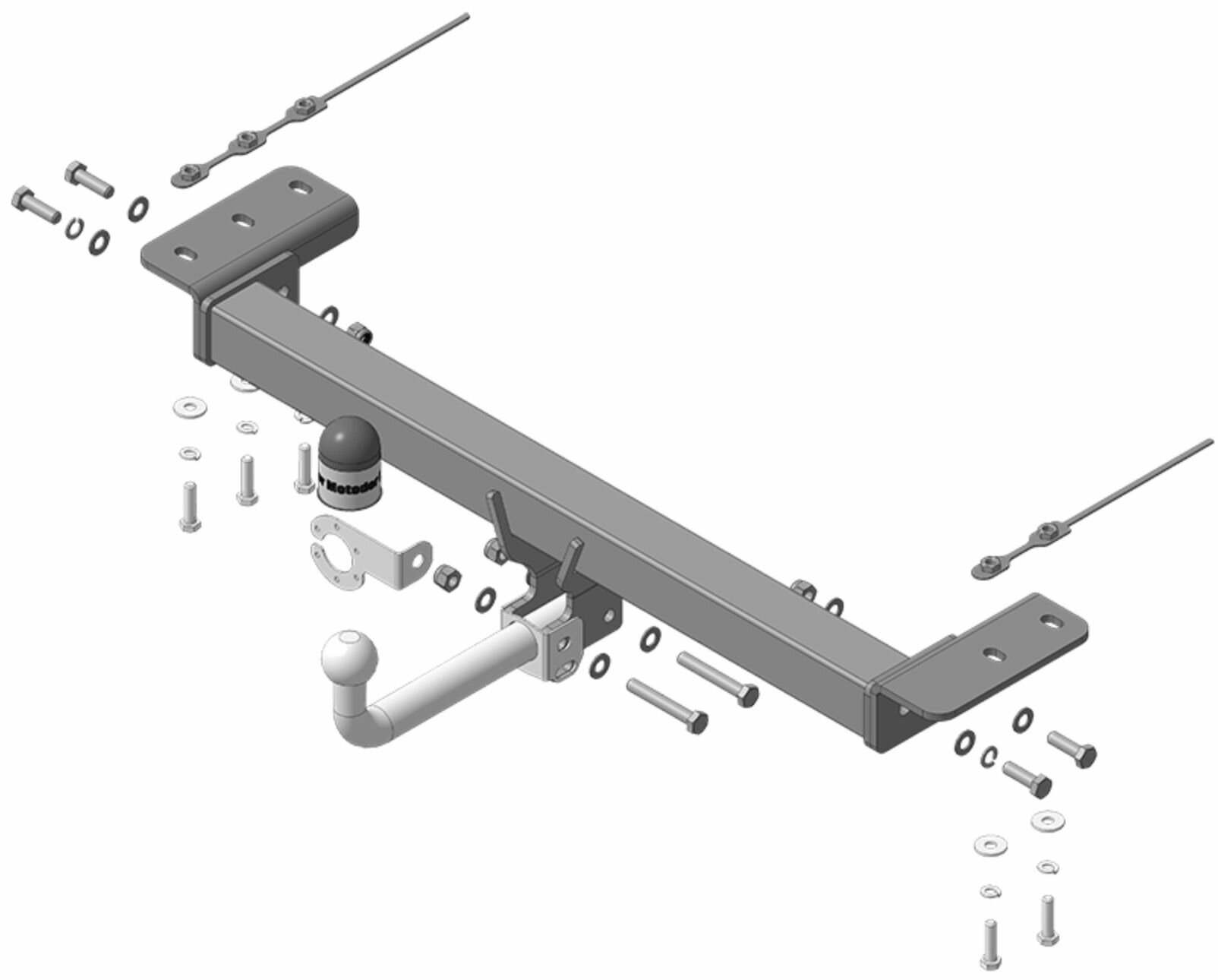 Фаркоп Motodor для Chery Tiggo 4, 4Pro 2024- (паспорт и сертификат в комплекте)(без электрики) 99022-A